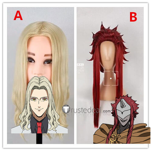 The Promised Neverland Yakusoku no Nebarando Peter Ratri Sonju Red Blonde Styled Cosplay Wig