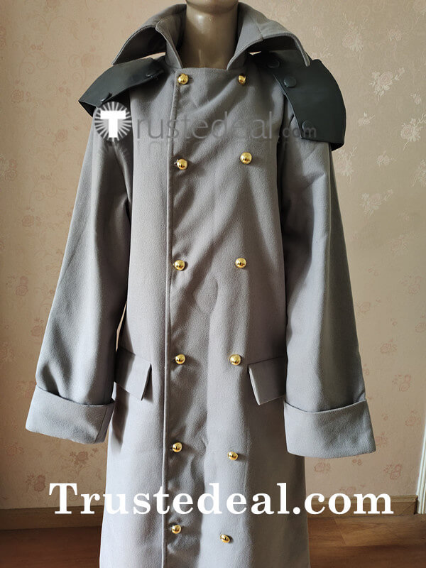 Warhammer 40k Death Korps of Krieg Grey Overcoat Cosplay Costume