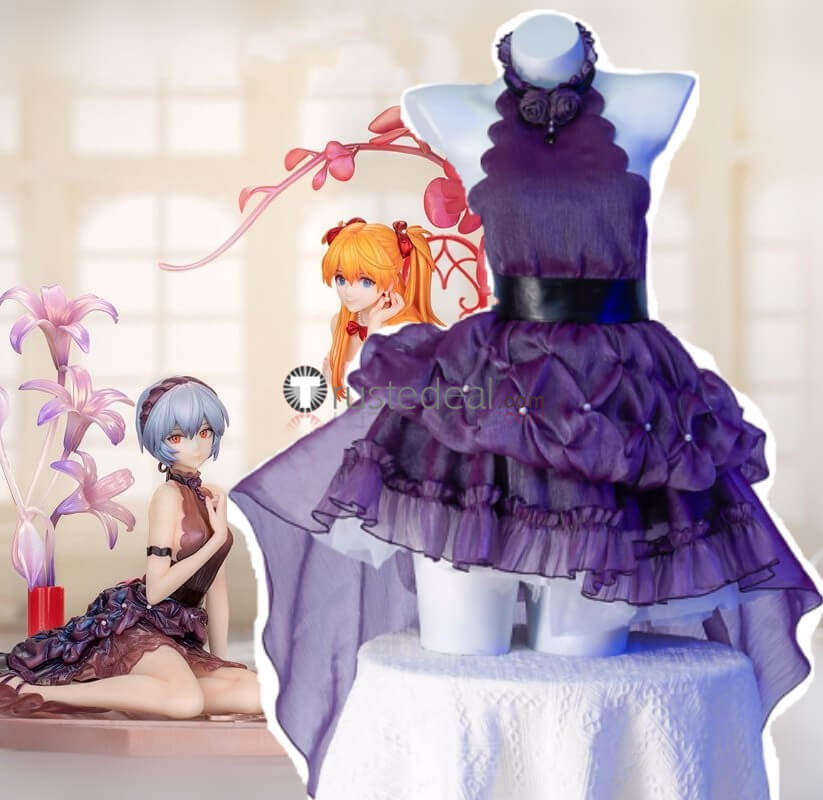 Neon Genesis Evangelion Rei Ayanami Whisper of Flower Purple Gown Dress ...