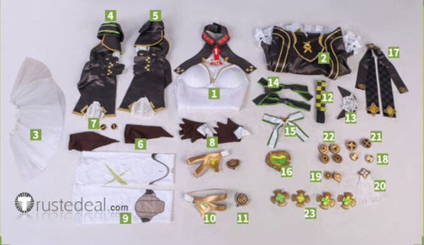 Honkai Impact 3 Ai Hyperion Λ Chrono Navi New Battlesuit Cosplay Costume