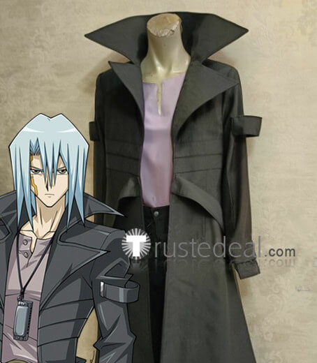 YuGiOh 5D's Kalin Kessler Kyosuke Kiryu Human Black Coat Cosplay Costume