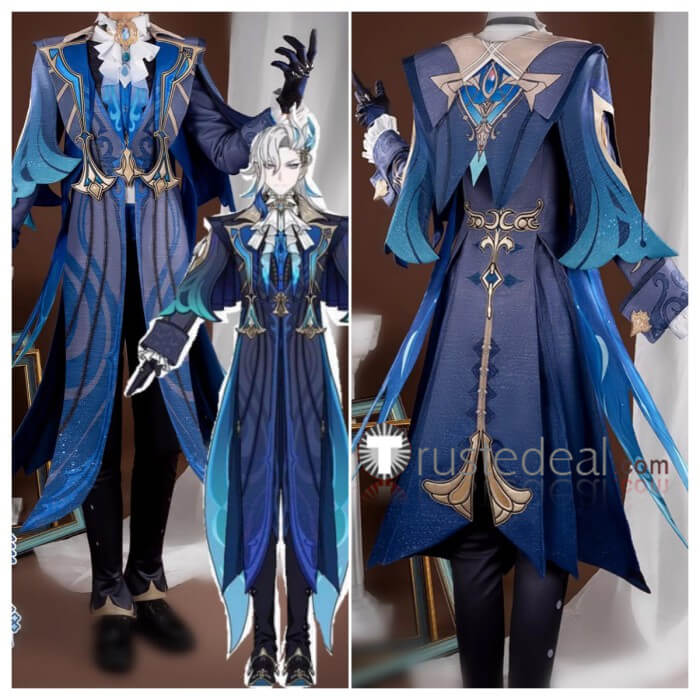 Genshin Impact Fontaine Chief Justice Neuvillette Cosplay Costume