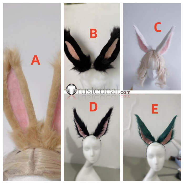 Final Fantasy XIV FF14 FFXIV Viera Green Black Pink Cosplay Ears ...