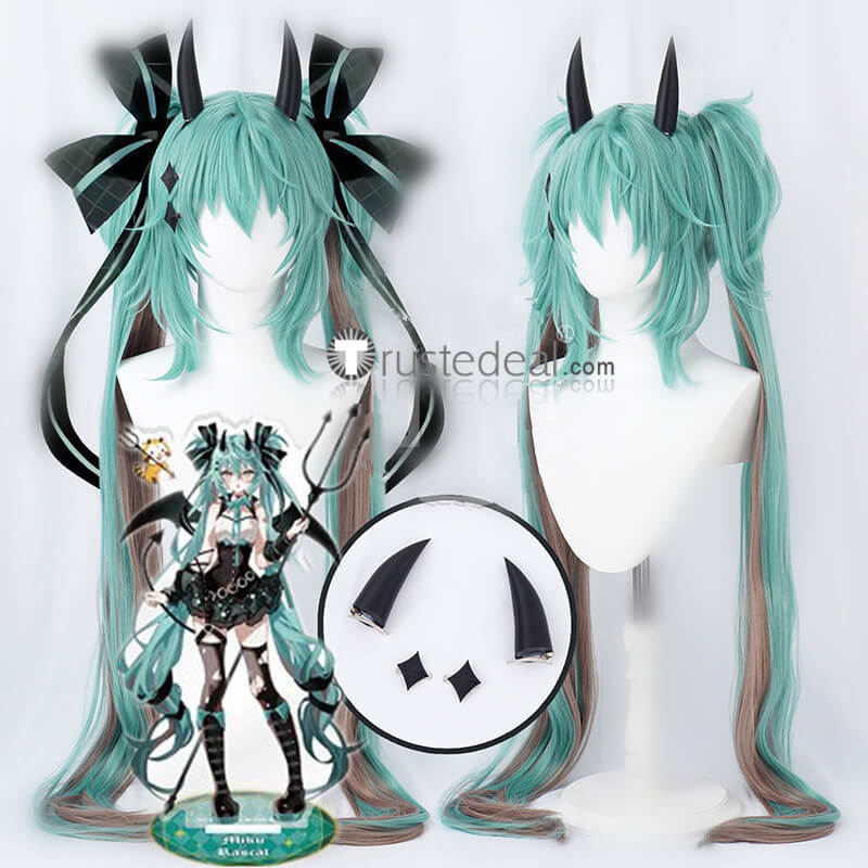 Vocaloid Hatsune Miku Rascal 2023 The Raccoon Devil Cosplay Wig