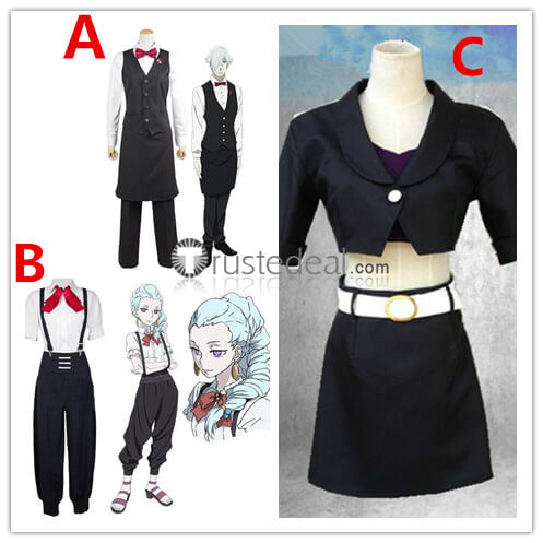 Death Parade Death Billiards Decim Bartender Chiyuki Nona Cosplay Costume