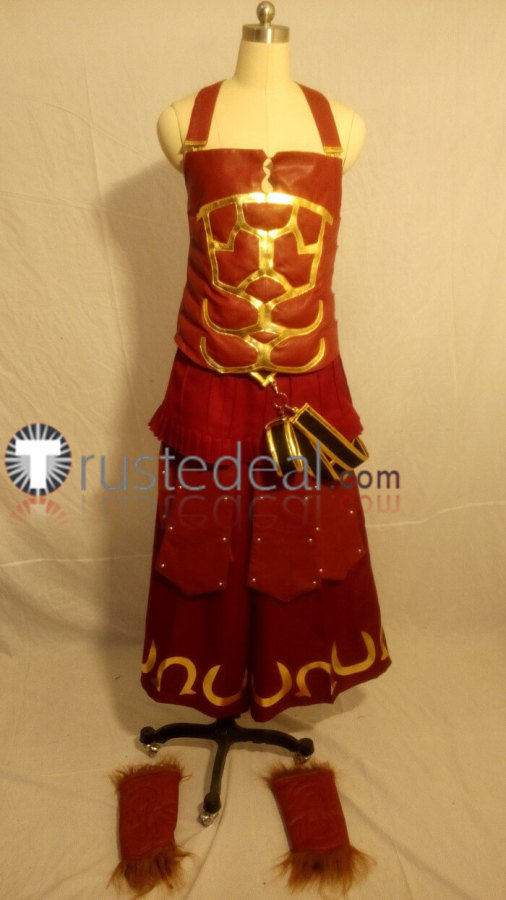 Fate Stay Night Fate Zero Rider Iskander Alexandar Red Cosplay Costume