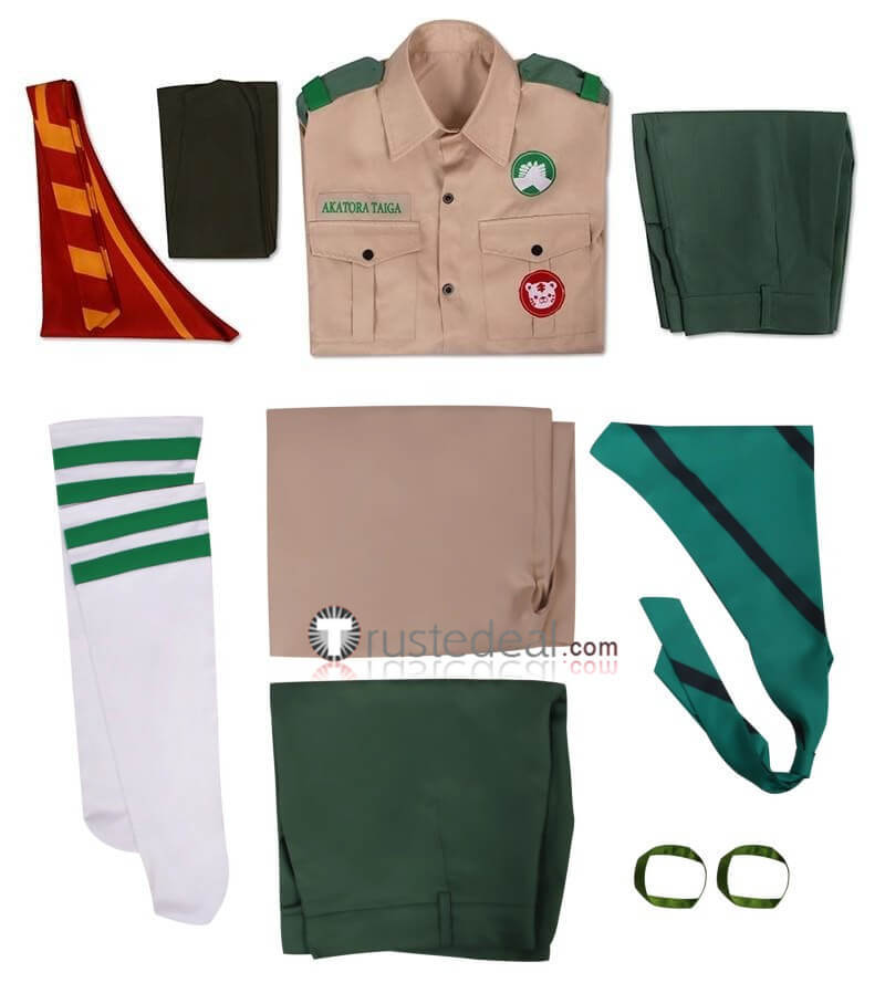 Camp Buddy Keitaro Nagame Taiga Akatora Cosplay Costume