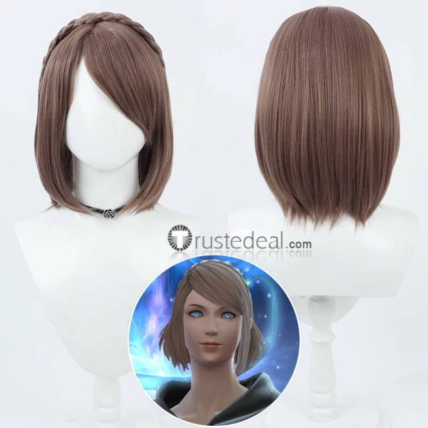 Final Fantasy XIV FF14 FFXIV Athena Alisaie Leveilleur Silver White Cosplay Wig