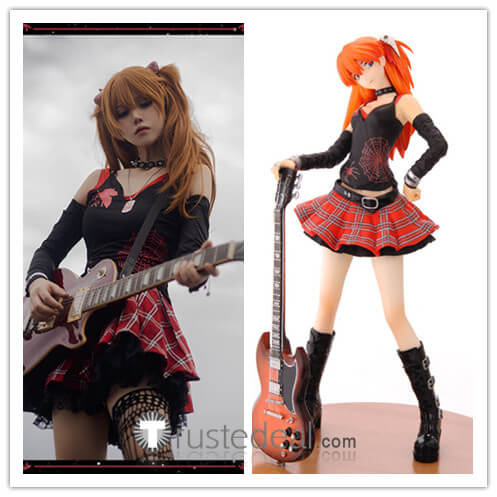Neon Genesis Evangelion Asuka Langley Soryu Gothic Cosplay Costume