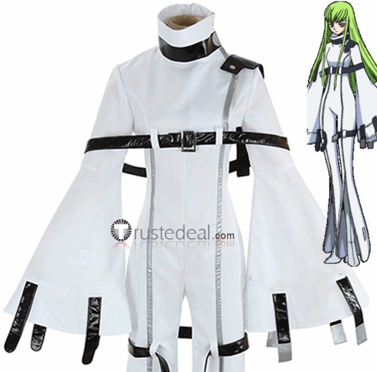 Code Geass C.C. CC White Suit Cosplay Costume
