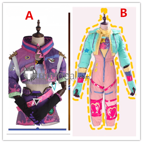 Apex Legends Kawaii Voltage Kawaii Kitty Wattson Pink Blue Cosplay Costume