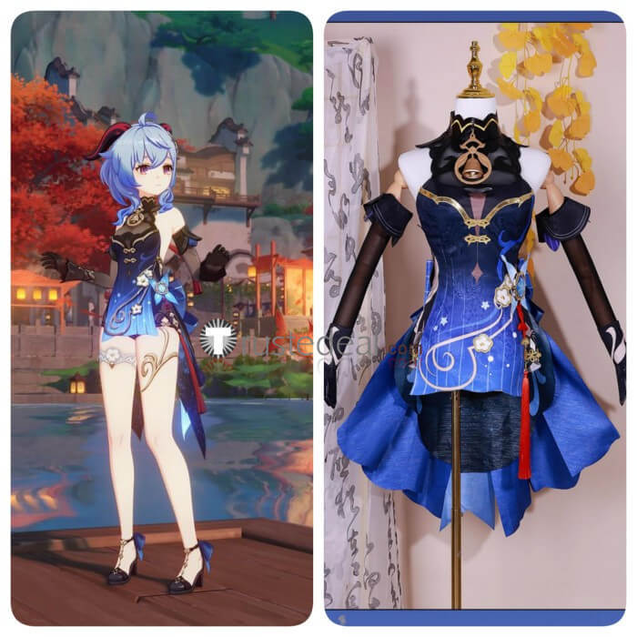 Genshin Impact Frostflower Dew Shenhe Twilight Blossom Ganyu New Outfit ...
