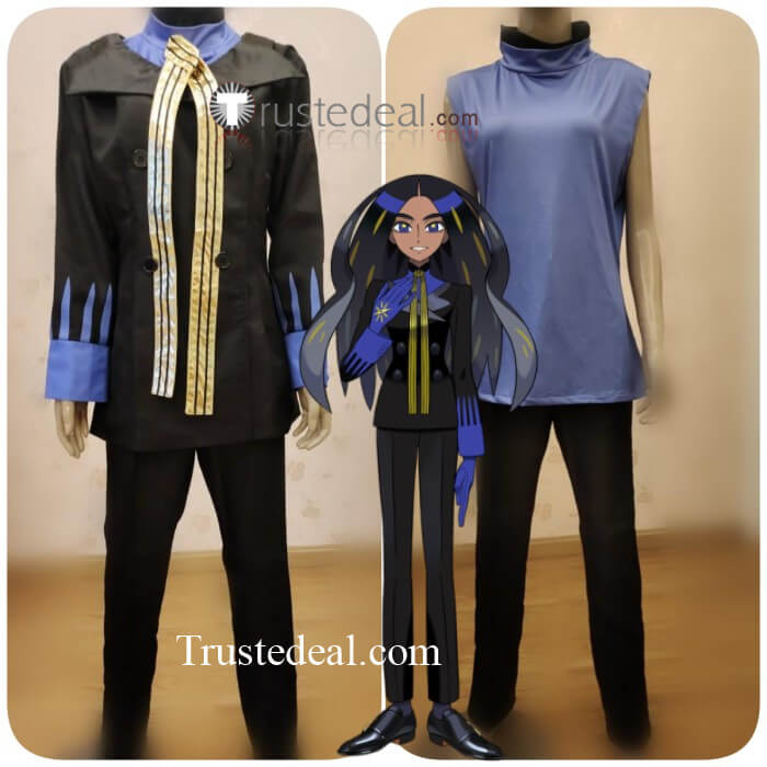 Pokemon Scarlet and Violet Chairwoman Geeta Black Cosplay Costume