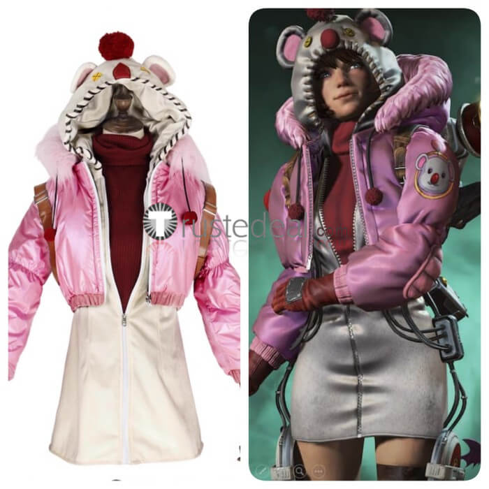 Final Fantasy VII Rebirth Apex Legends Wattson Pink Cosplay Costume