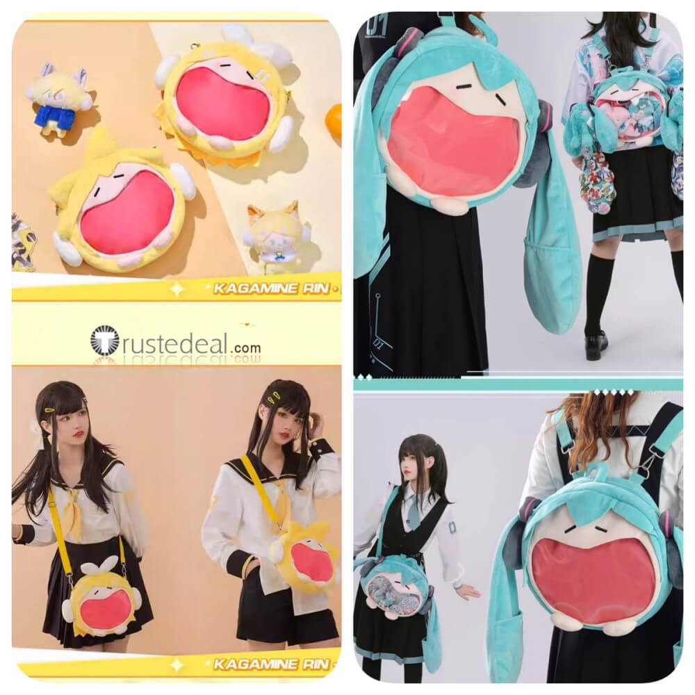 Bilibili Vocaloid Hatsune Miku Kagamine Rin Len Backpack Shoulder Bag ...
