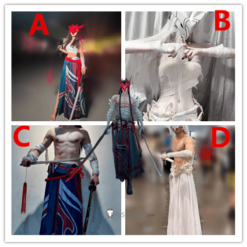 League of Legends LOL Yone White Skirt Bandages Genderbend Female ...