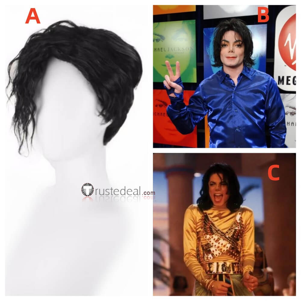 Michael Jackson Invincible Black Styled Cosplay Wig