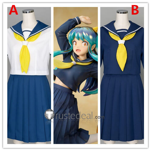 Urusei Yatsura Lum Invader Ramu Blue White Summer Winter School Uniform ...