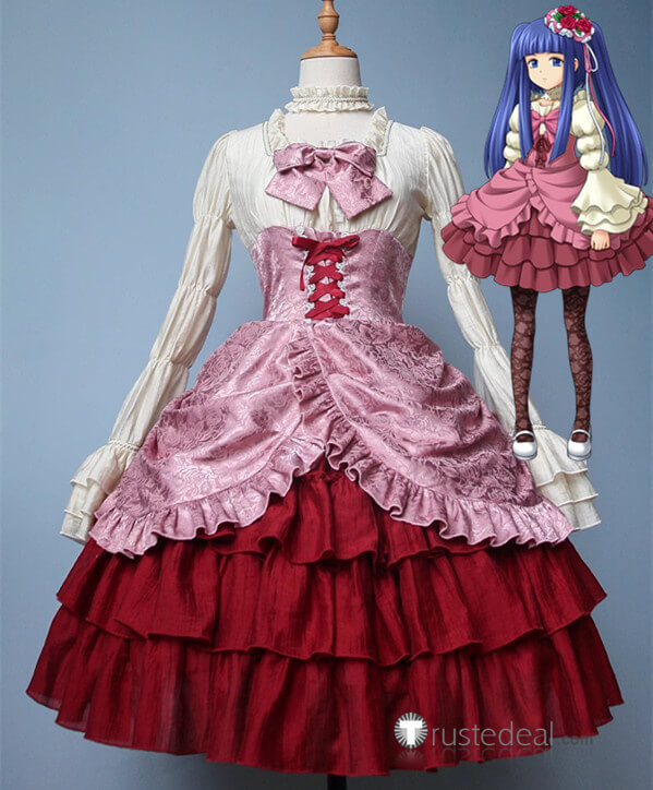 Umineko no Naku Koro ni When They Cry Furudo Erika Lolita Pink Red ...