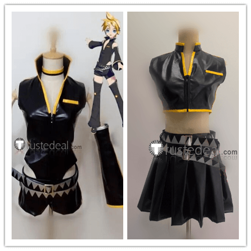 Vocaloid Project DIVA Kagamine Len Punk Cosplay Costume