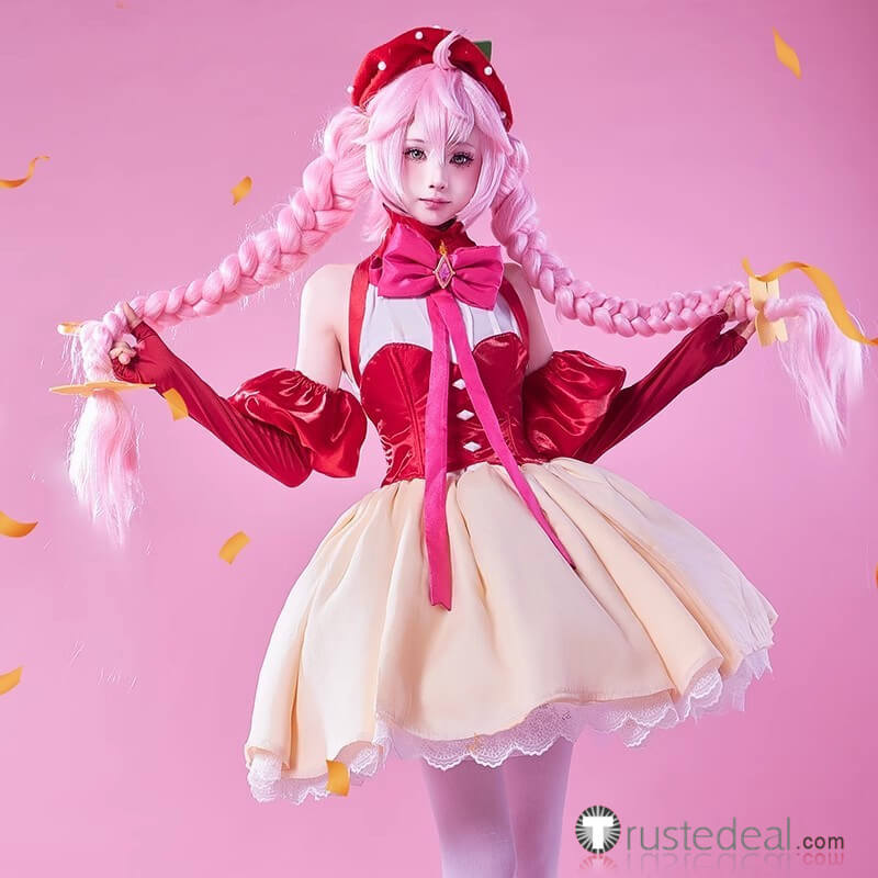 Acro Trip Berry Blossom Kaju Ichigo Magical Girl Pink Cosplay Costume