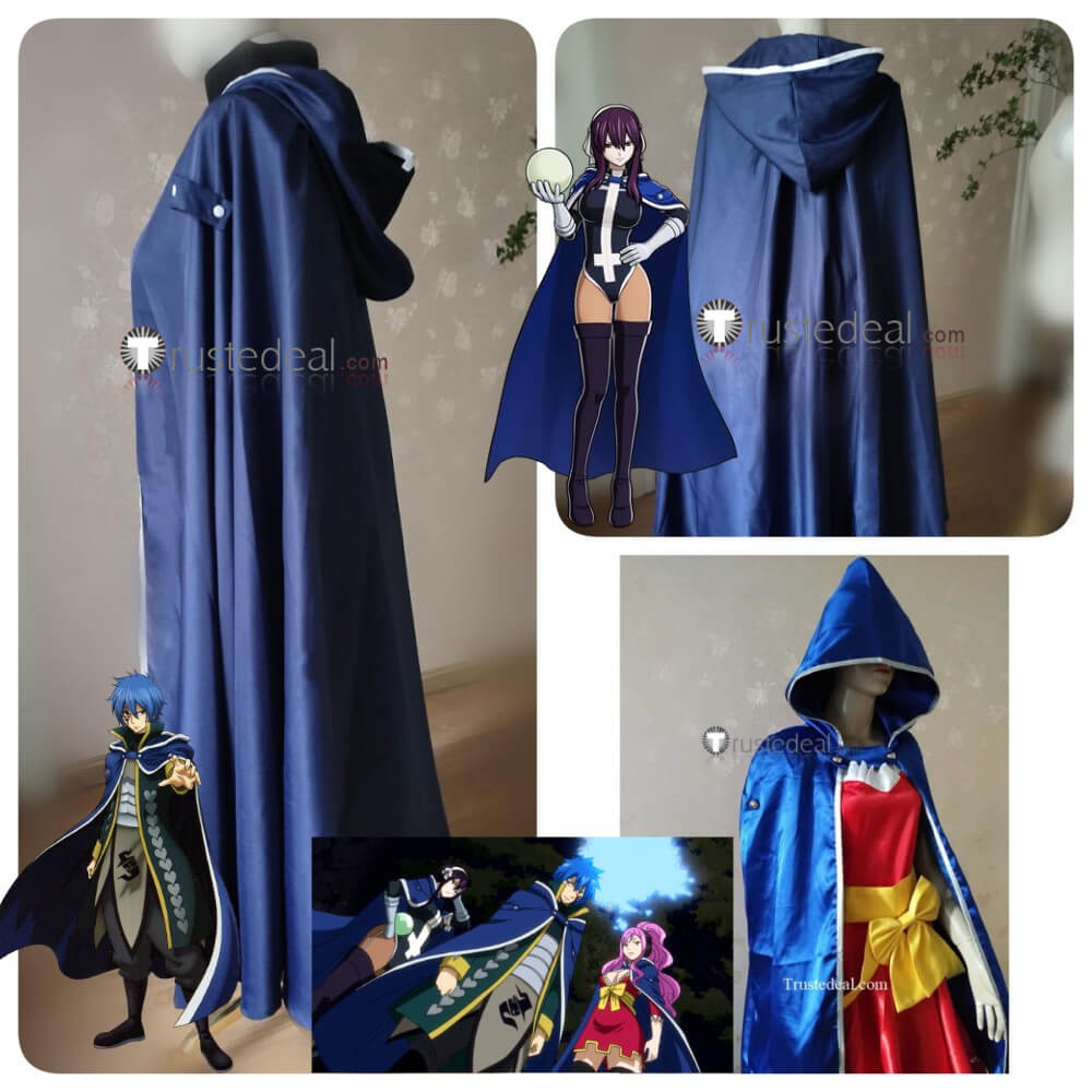 Fairy Tail Crime Sorciere Meredy Jellal Ultear Blue Cloak Cosplay Costumes