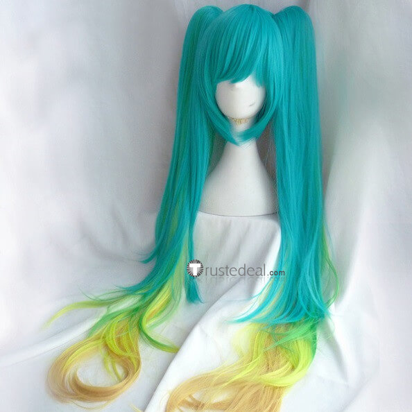 League of Legends LOL Sona Silent Night Long Blue Green Yellow Blonde ...