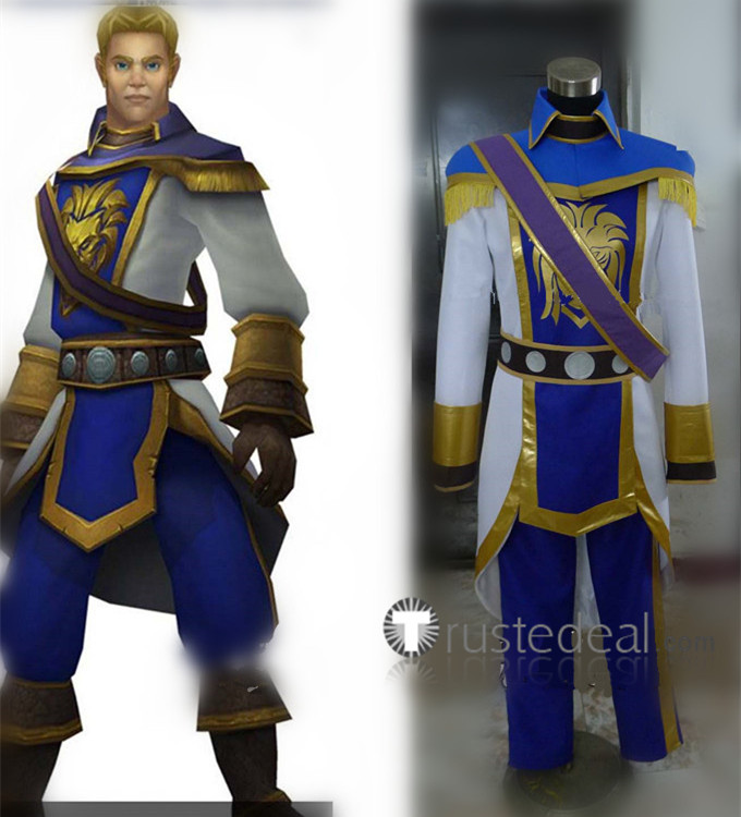 World of Warcraft Prince Anduin Llane Wrynn Cosplay Costume