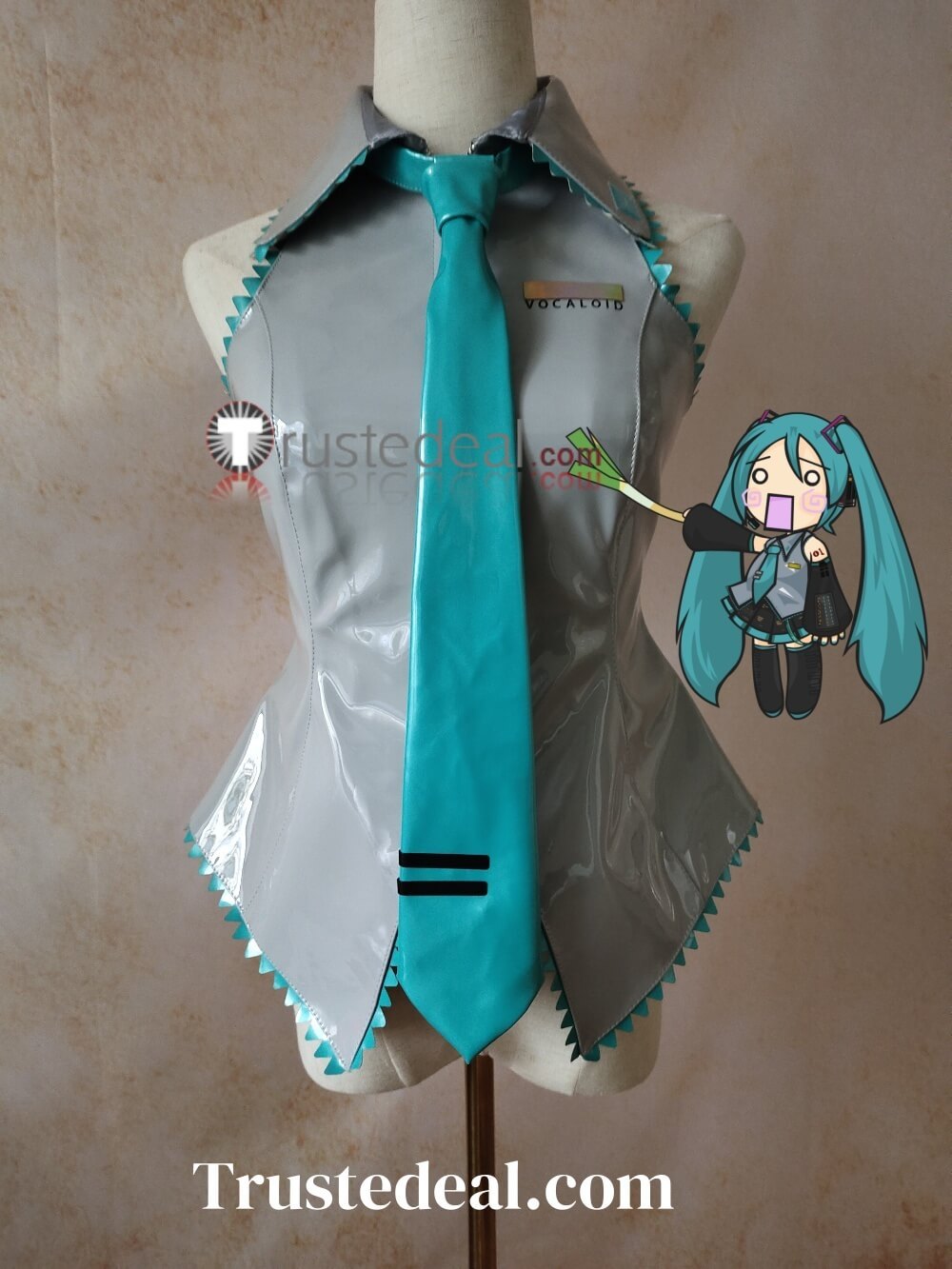 Vocaloid Original Hatsune Miku Cosplay Costume Patent Leather