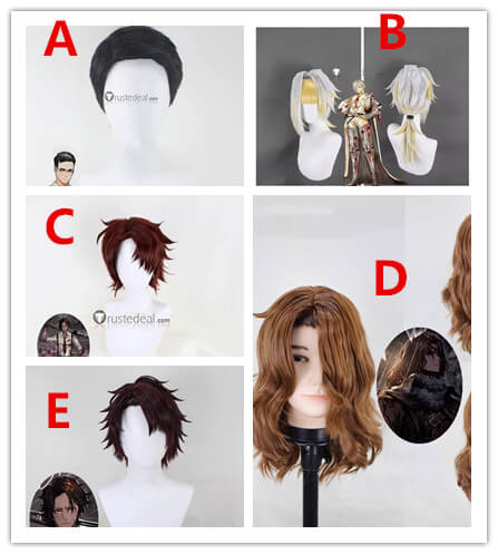 Limbus Company Meursault Kromer Heathcliff Styled Cosplay Wig