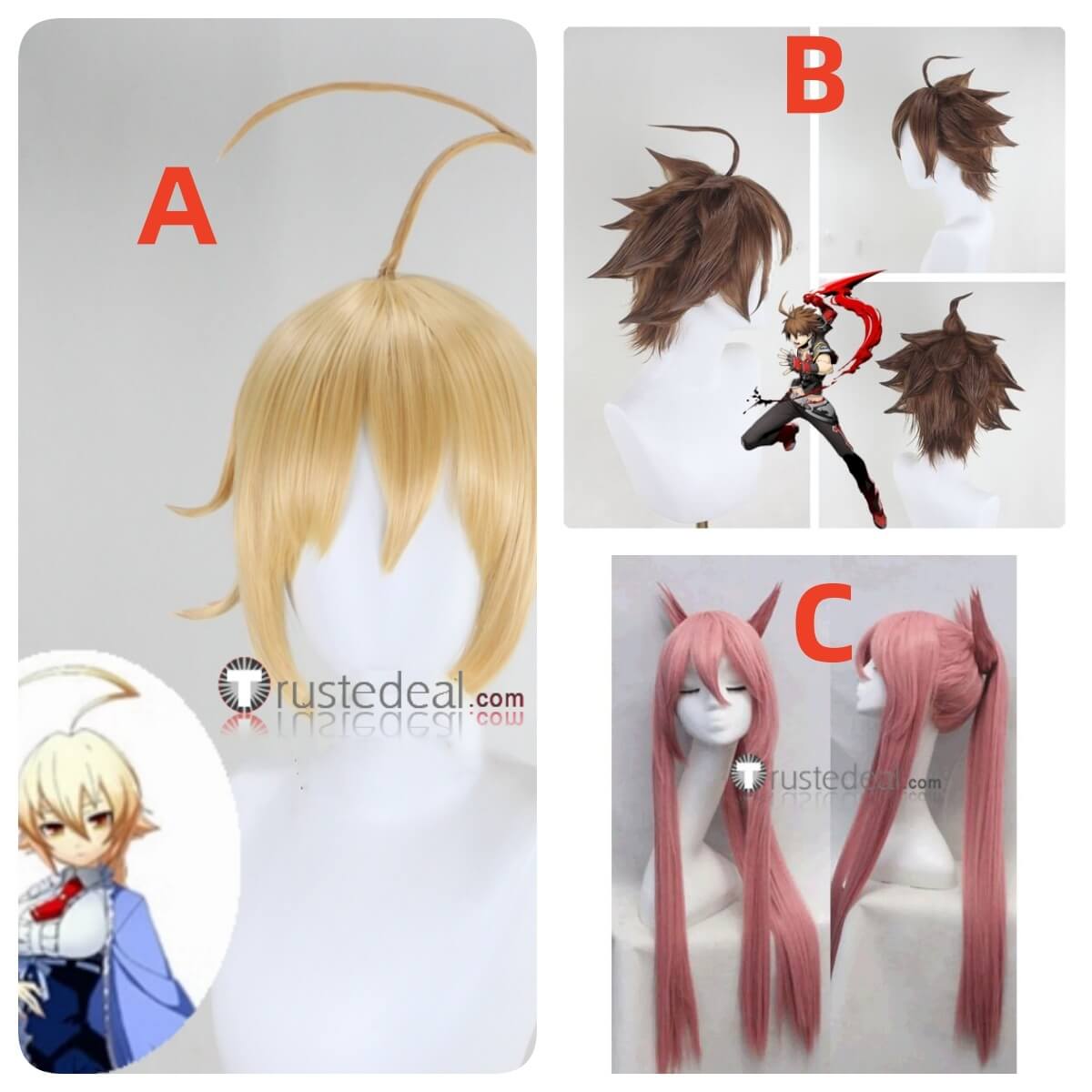 BLAZBLUE Kokonoe Mercury Es Mitsurugi Naoto Kurogane Brown Blonde Pink ...