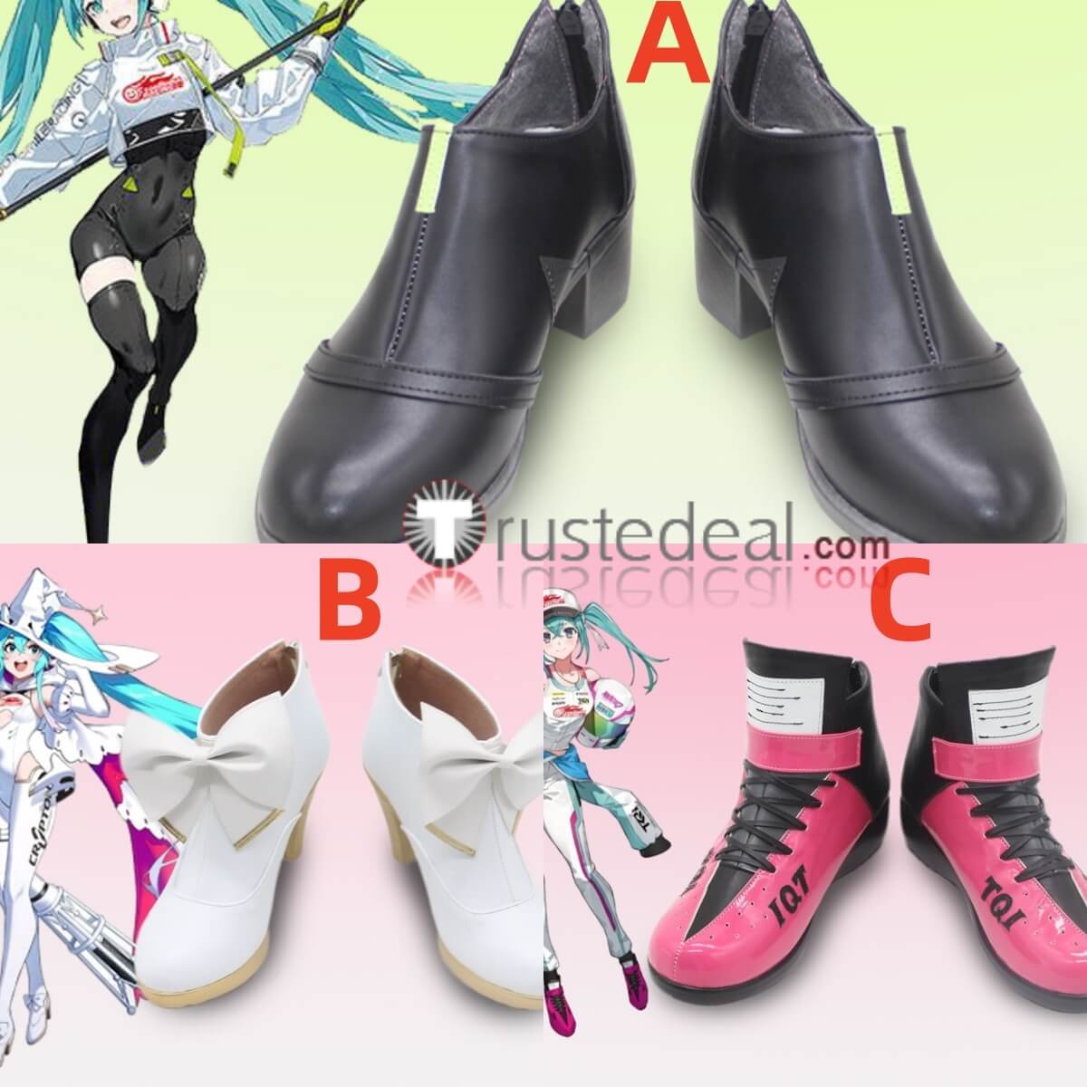 Vocaloid Hatsune Miku Racing Project Miku White Pink Black Cosplay ...