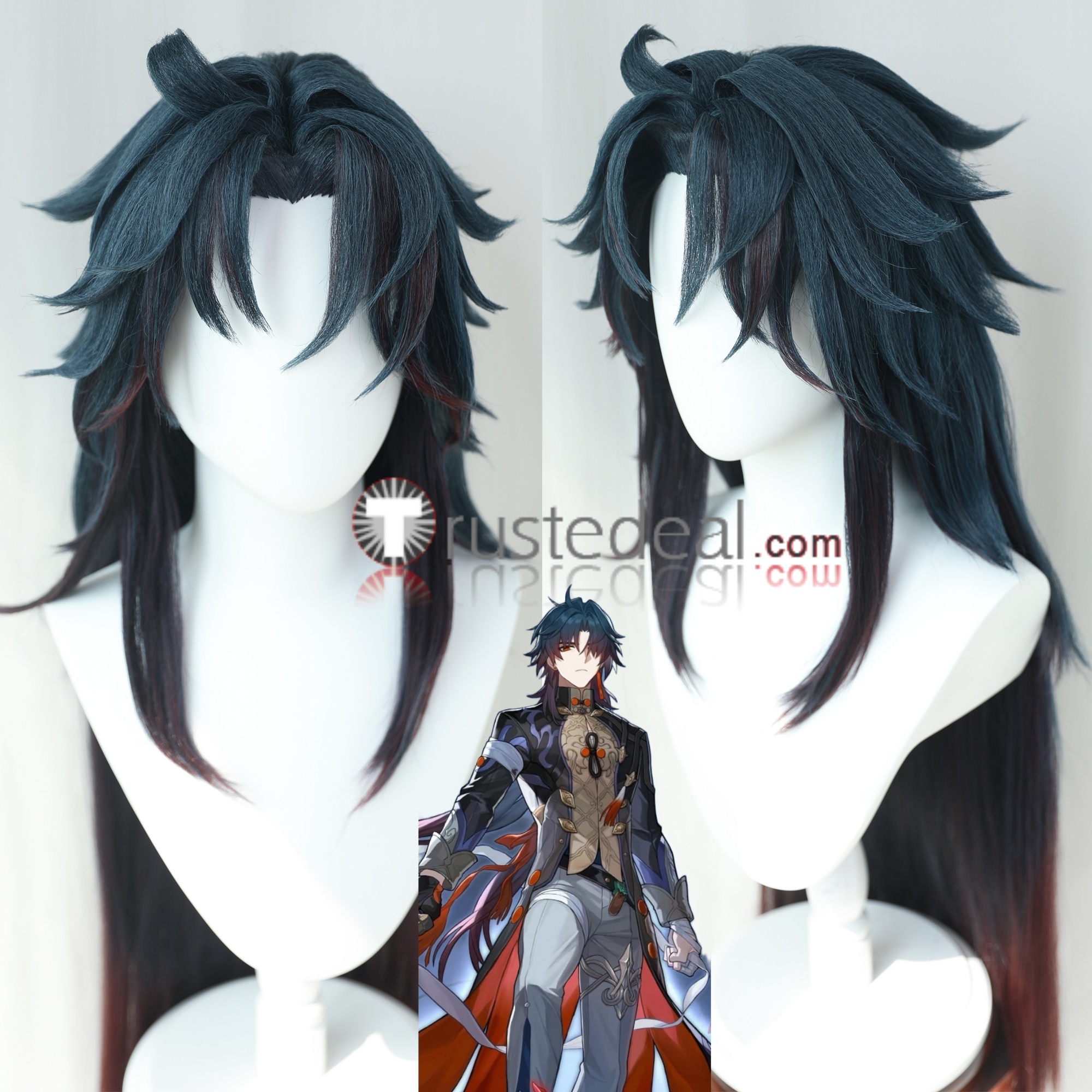 Honkai Star Rail Hsr Blade Dark Blue Prestyled Cosplay Wig