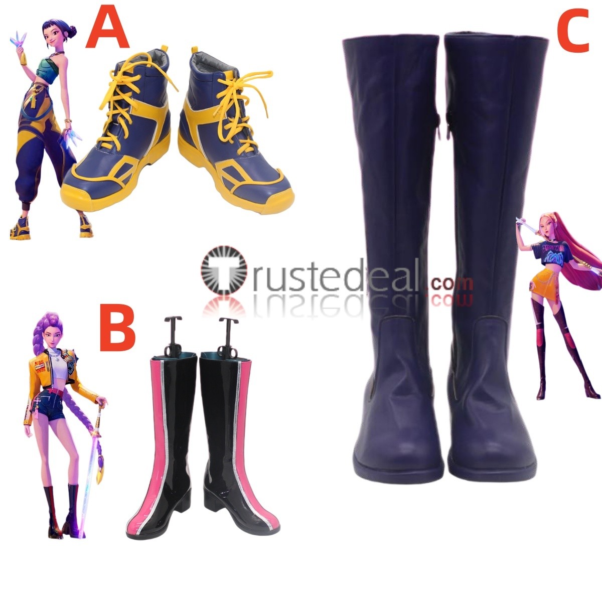 KPop Demon Hunters Film Rumi Mira Zoey Cosplay Shoes Boots