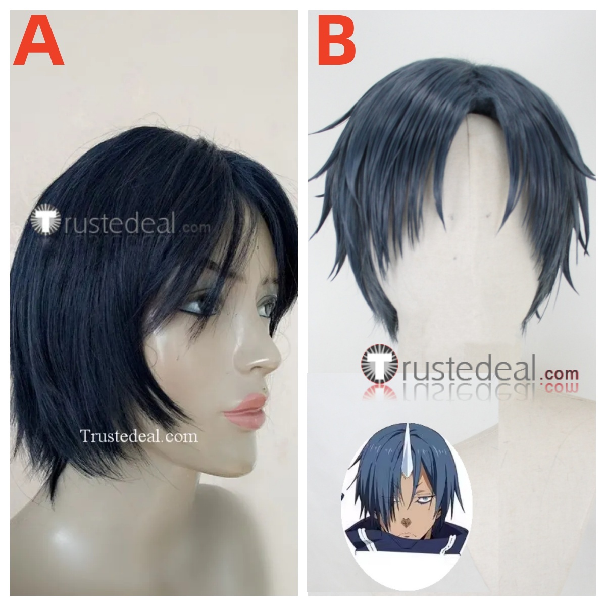 Tensei Shitara Slime Datta Ken Yami Soei Souei Dark Blue Styled Cosplay Wig