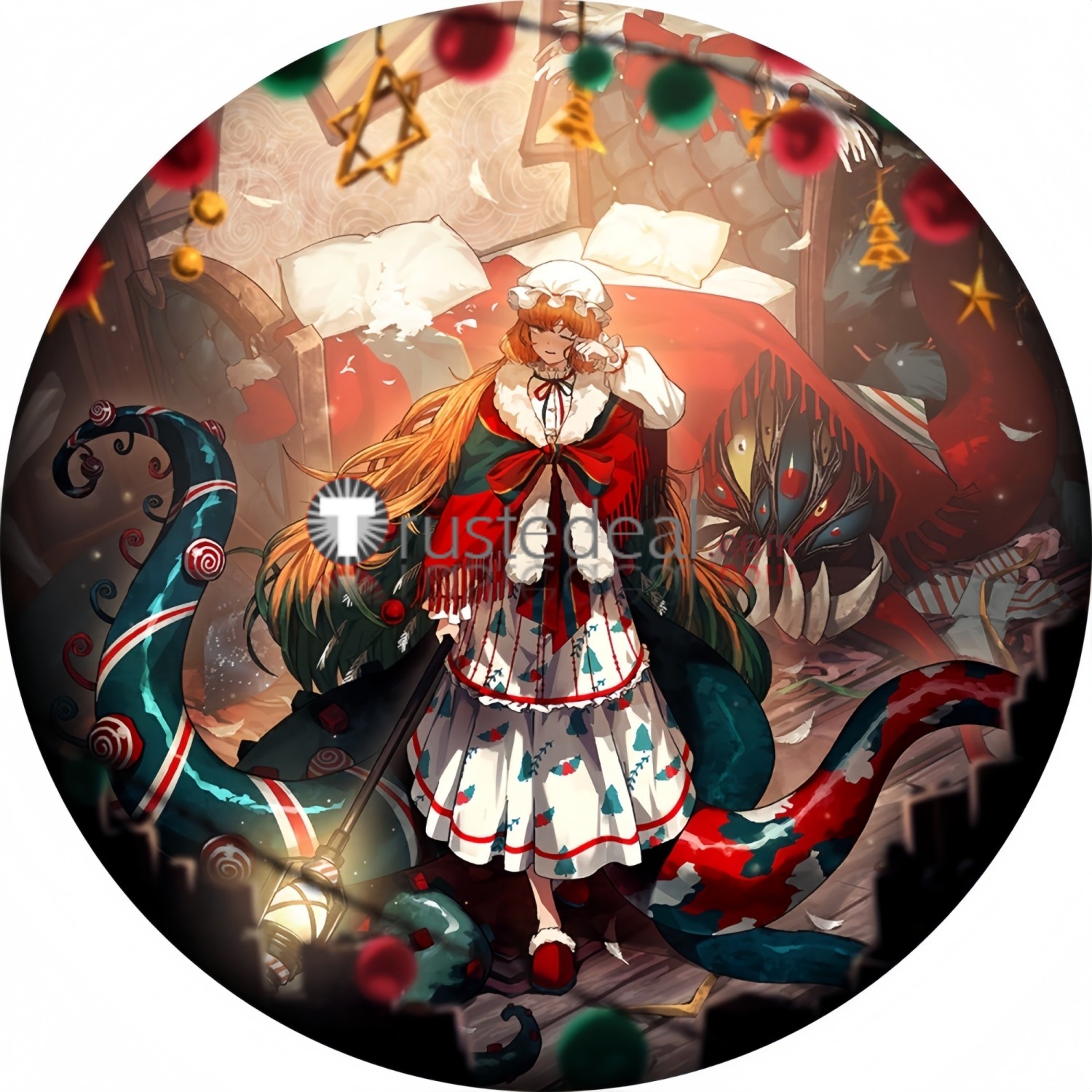 Limbus Company Ishmael Christmas Red Cosplay Costume