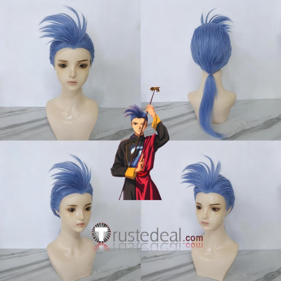 Fushigi Yuugi Chichiri Houjun Ri Blue Styled Cosplay Wig