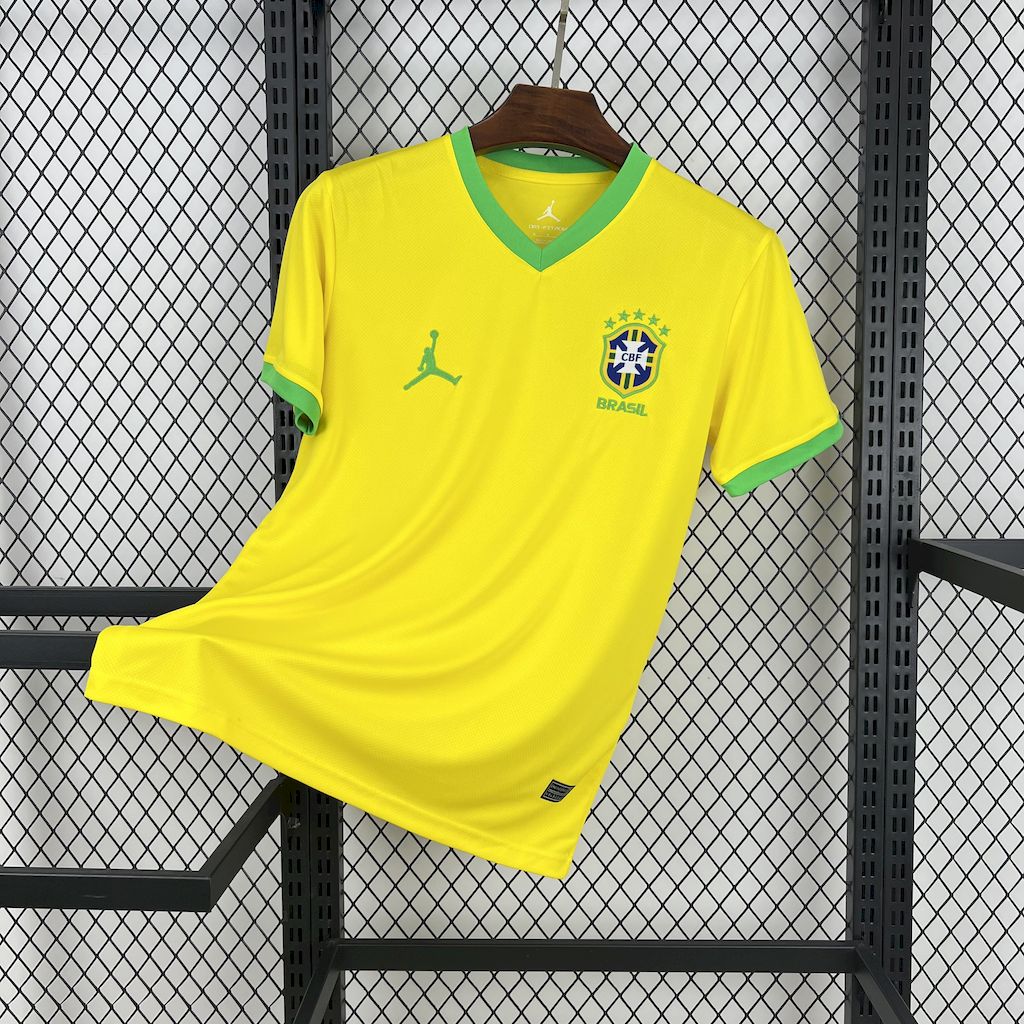 Brazil Jordan Jersey 2025 Yellow Football Kit Soccer Jersey - www ...
