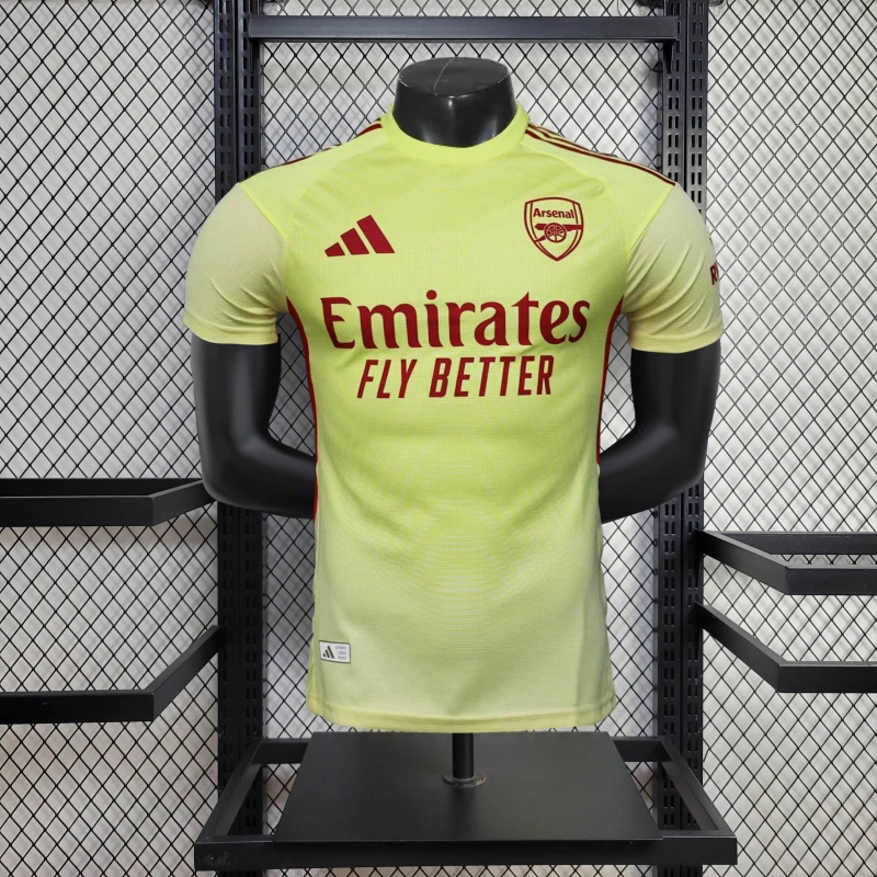 Player Version Arsenal Jersey 25/26 Yellow Football Kit Soccer Jersey ...