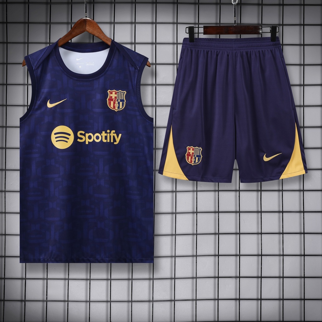Barcelona Vest Set Training Tracksuits 25/26 Football Kit Soccer Jersey ...