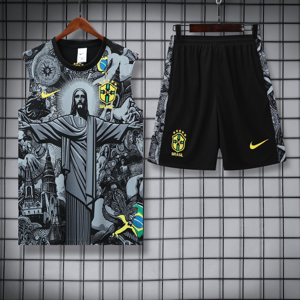 Brazil Vest Set Training Tracksuits 25/26 Football Kit Soccer Jersey ...