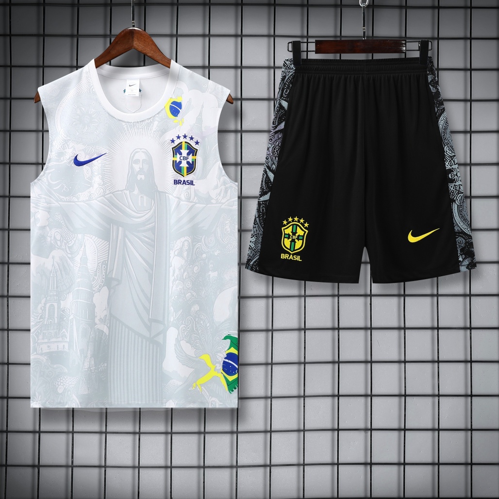 Brazil Vest Set Training Tracksuits 25/26 Football Kit Soccer Jersey ...