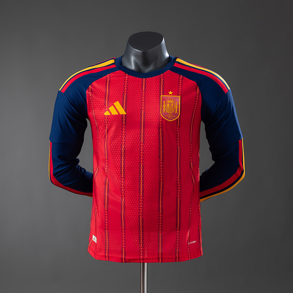 Player Version Spain Home Jersey 2026 World Cup Football Kit Long ...