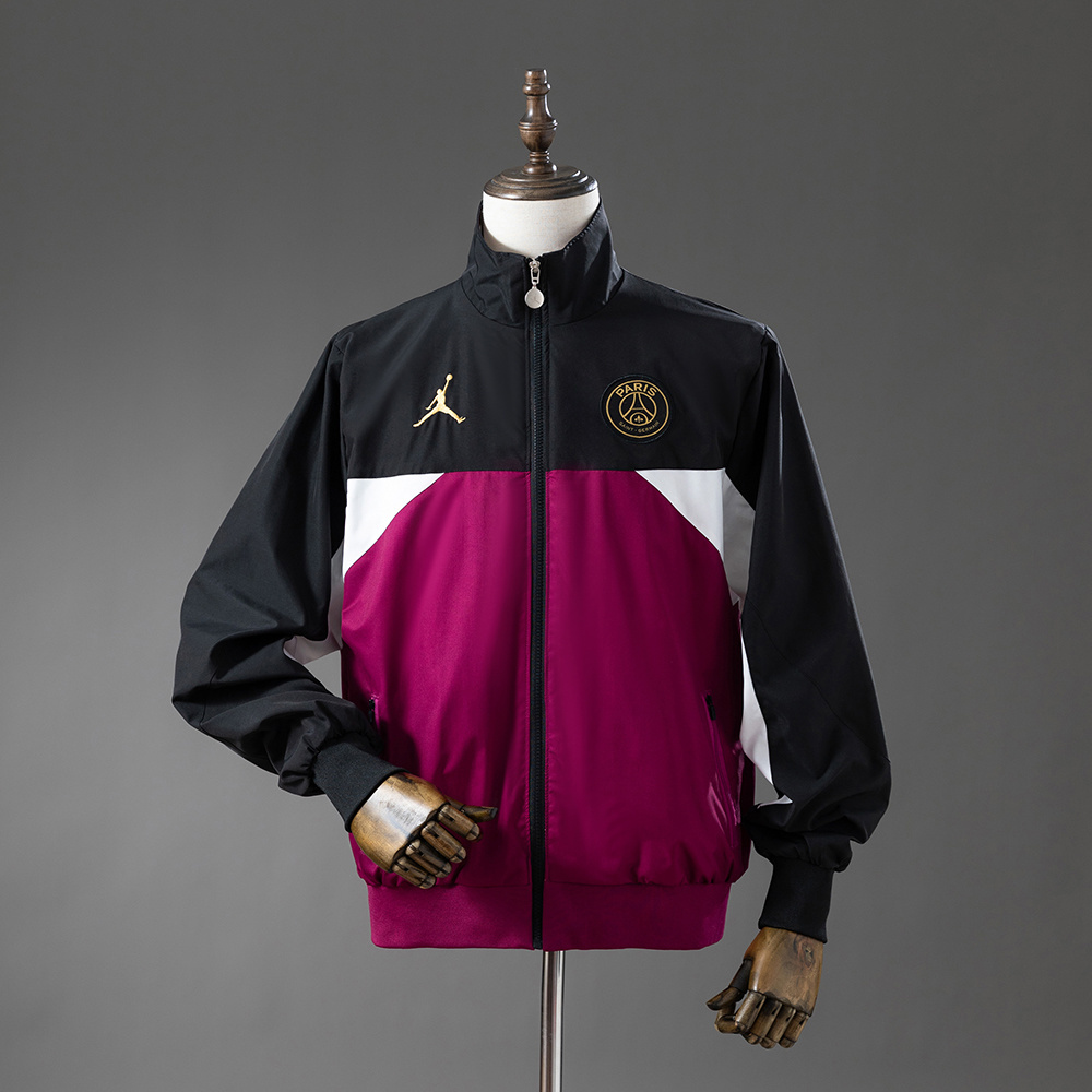 PSG Windbreaker 2025/26 Black & Psychedelic Purple Football Soccer ...