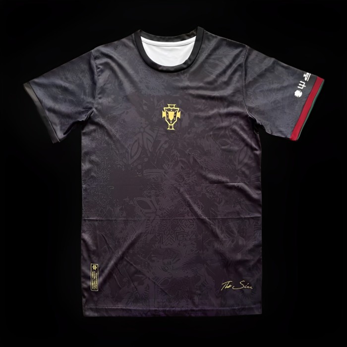 US$ 17.99 - 2023 Portugal Black Comma Football THE SIU Ronaldo JERSEY ...