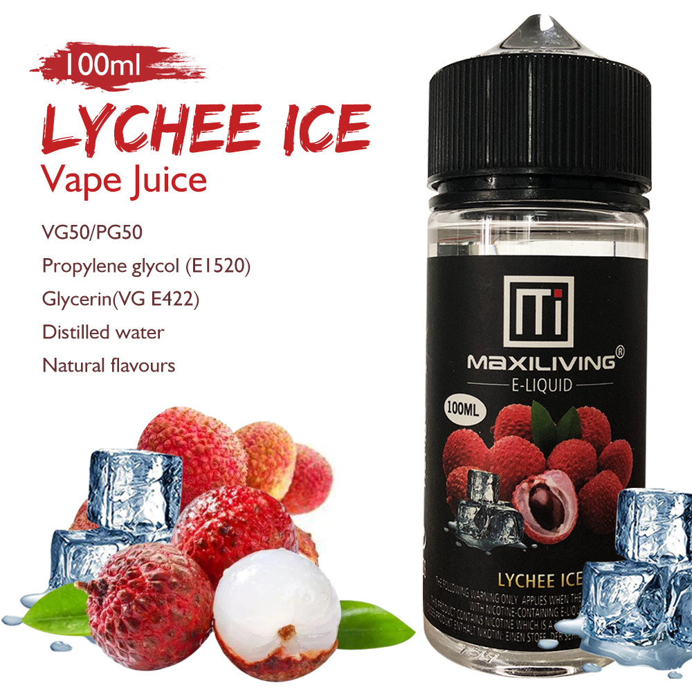Lychee Vape Juice Maxiliving 100ml E Liquid On Sale | Vape Hammer