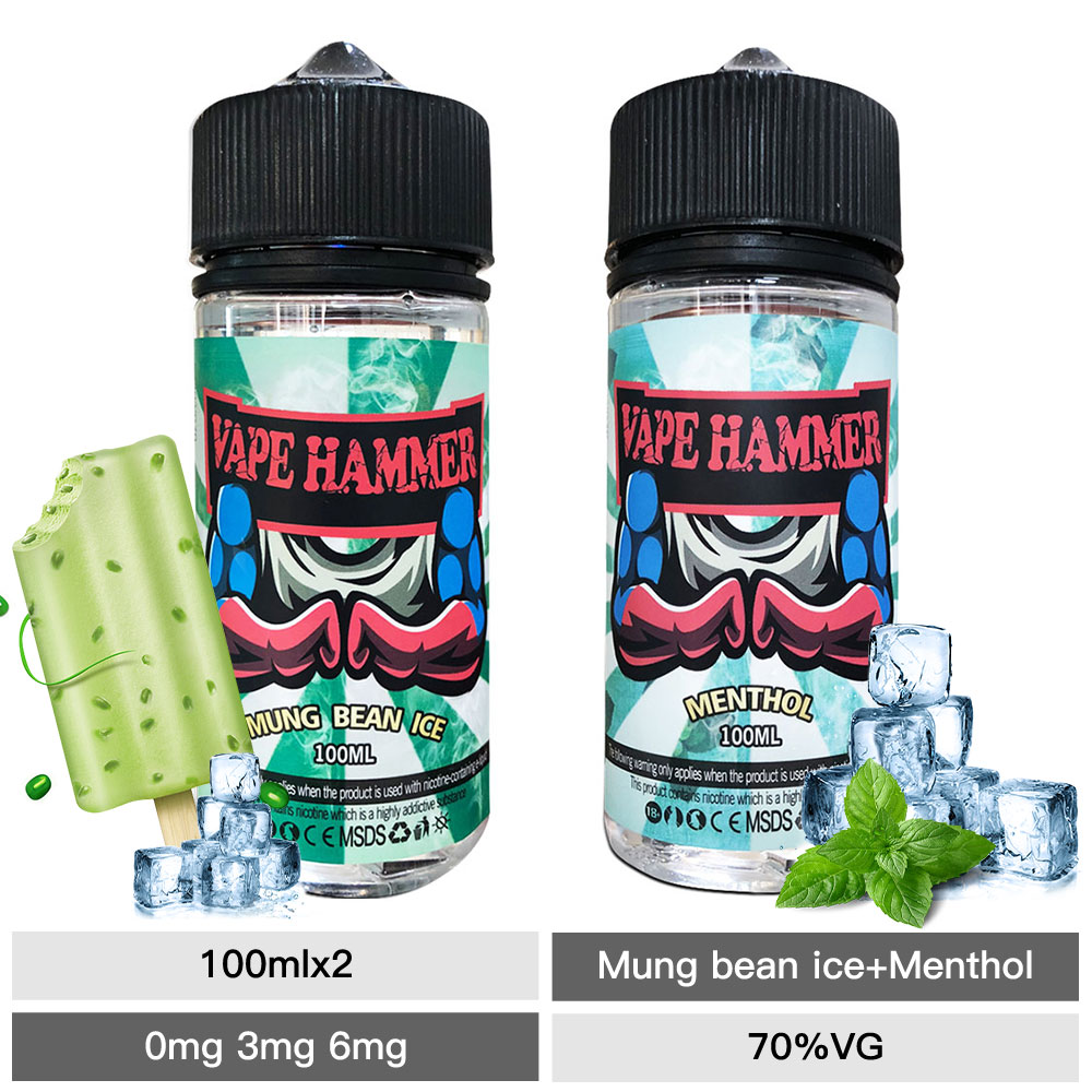 New Mung Bean Ice & Menthol E Juice 100ml X2 Online Store | Vape Hammer