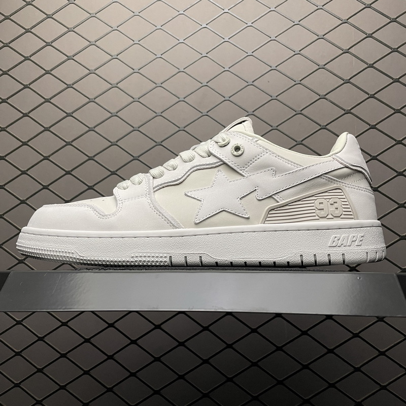 US$ 139.50 - A Bathing Ape Bape SK8 Sta Triple White - www.ahasneakers.com