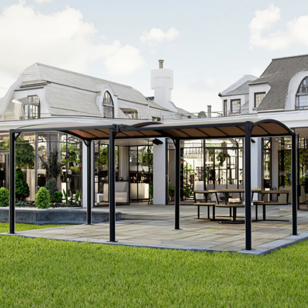 Heavy Duty Outdoor Aluminum Metal Carport Pergola Gazebo Pavilion for ...