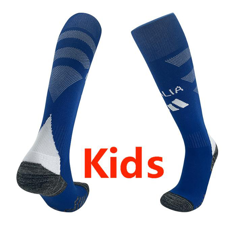 US$ 6.00 - 24-25 Italy Home Blue Kids Socks(儿童) - www.spfoot1.com